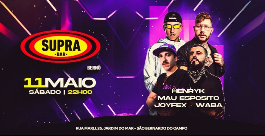 Supra Bernô | Sábado | 11/05 | Blacktag