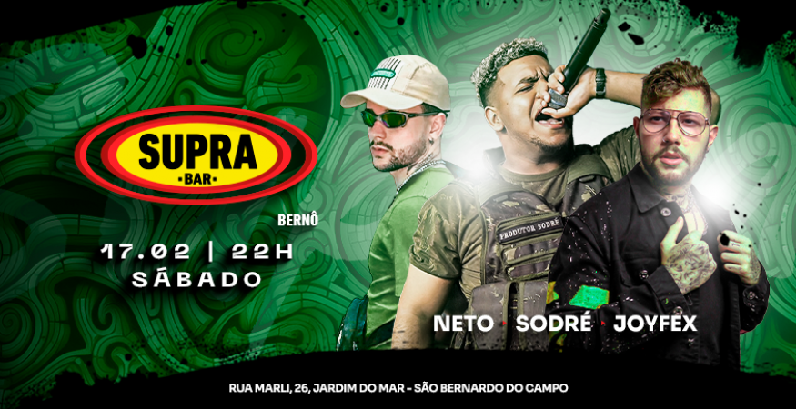 Supra Bernô | Sábado | 17/02 | Blacktag