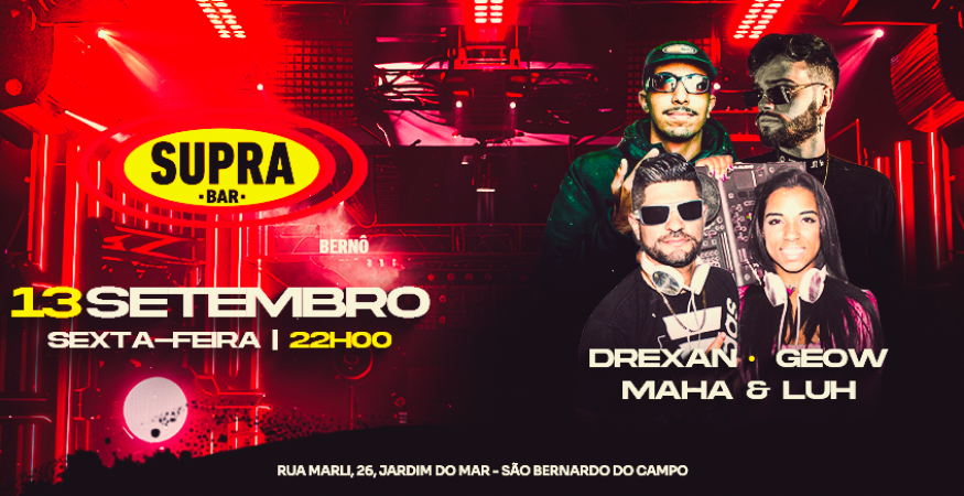 Supra Bernô | Sexta | 13/09 | Blacktag